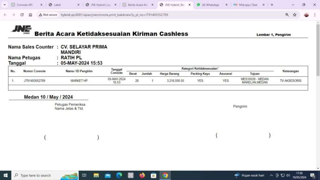 Proses Klaim Asuransi JNE atas Transaksi Penjualan di Shopee Sangat Ribet