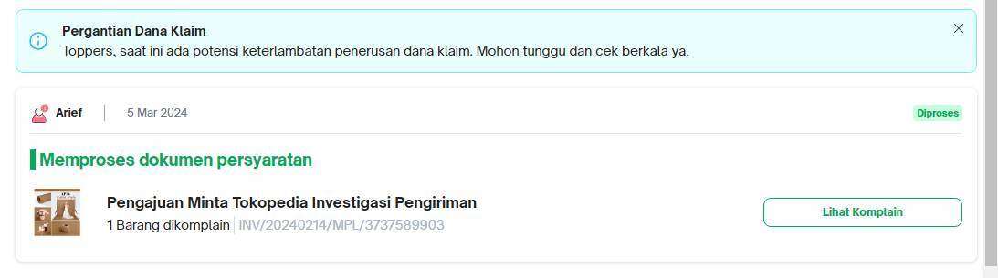 Klaim Barang Hilang via Ekspedisi REX-10 di Pusat Resolusi Tokopedia ...