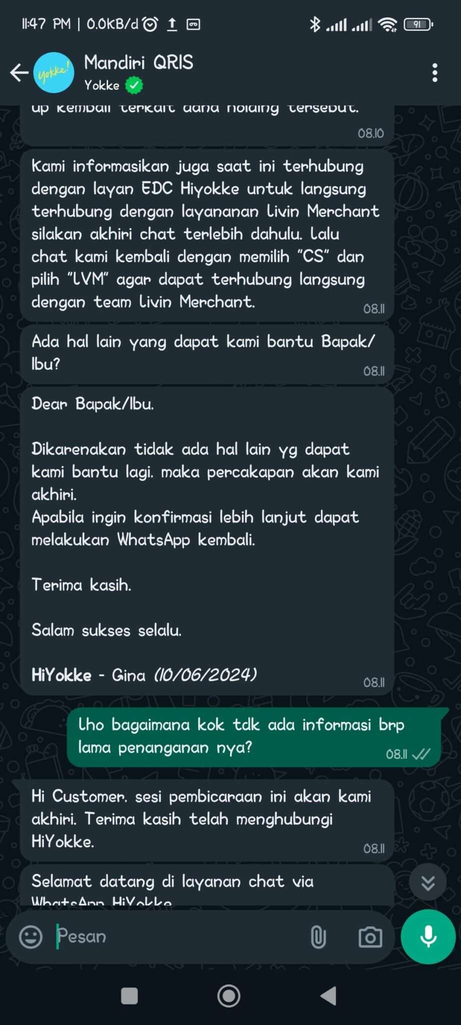 Dana Ditahan di Livin Merchant Bank Mandiri