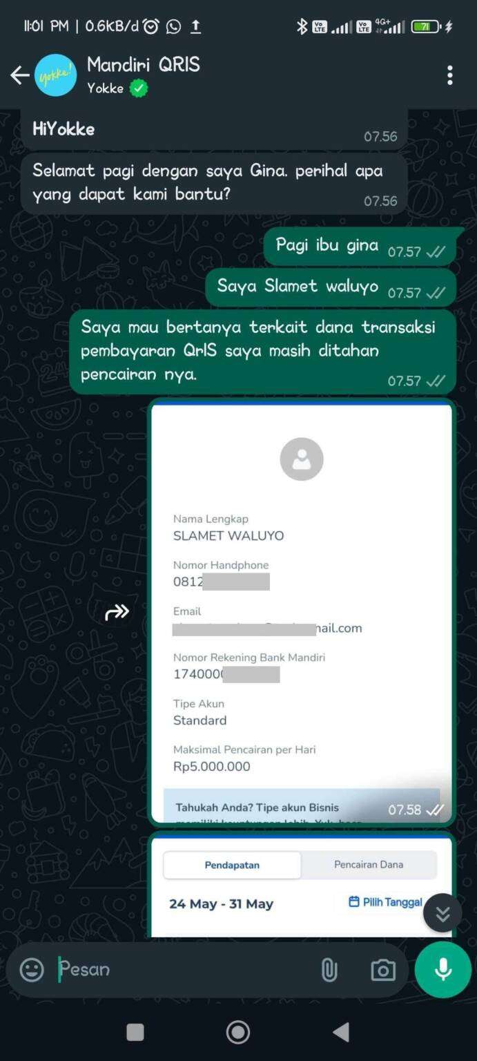 Dana Ditahan di Livin Merchant Bank Mandiri