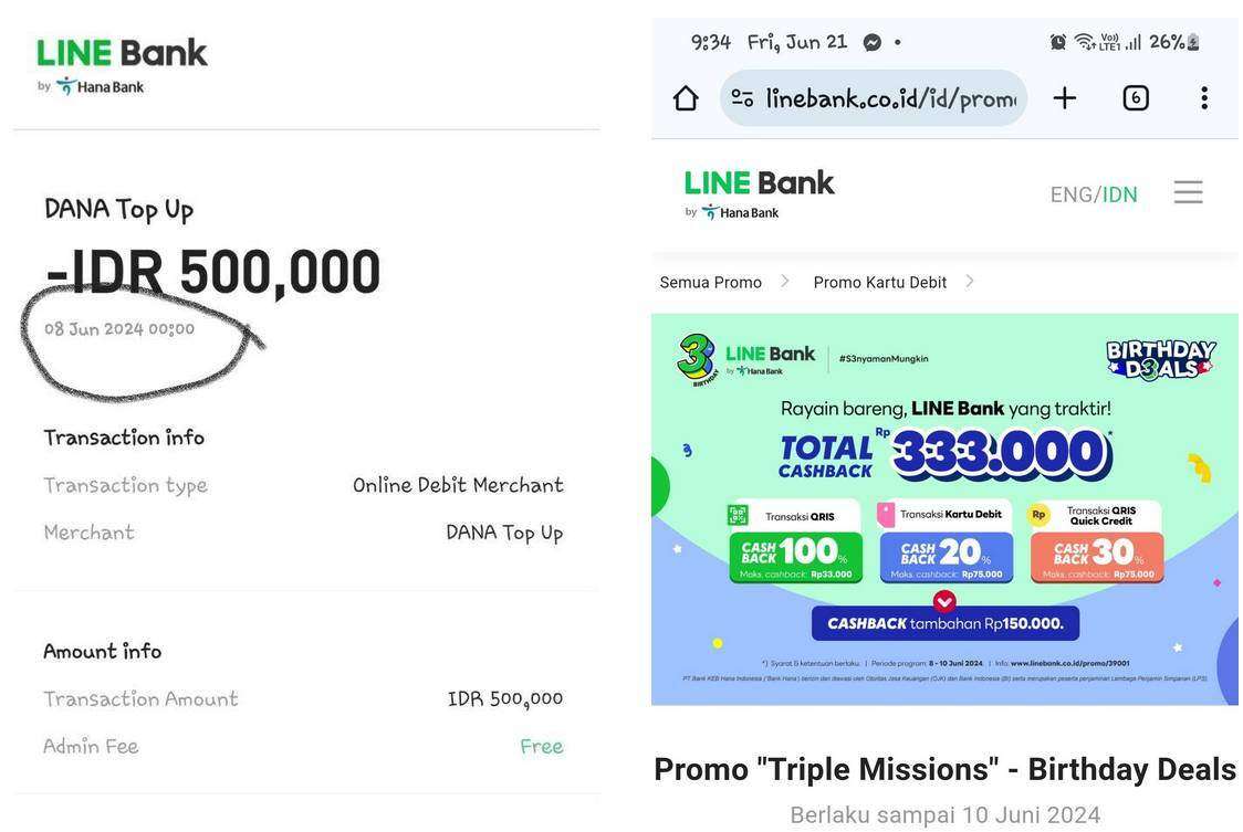 Cashback Line Bank Promo Triple Cashback Tidak Cair