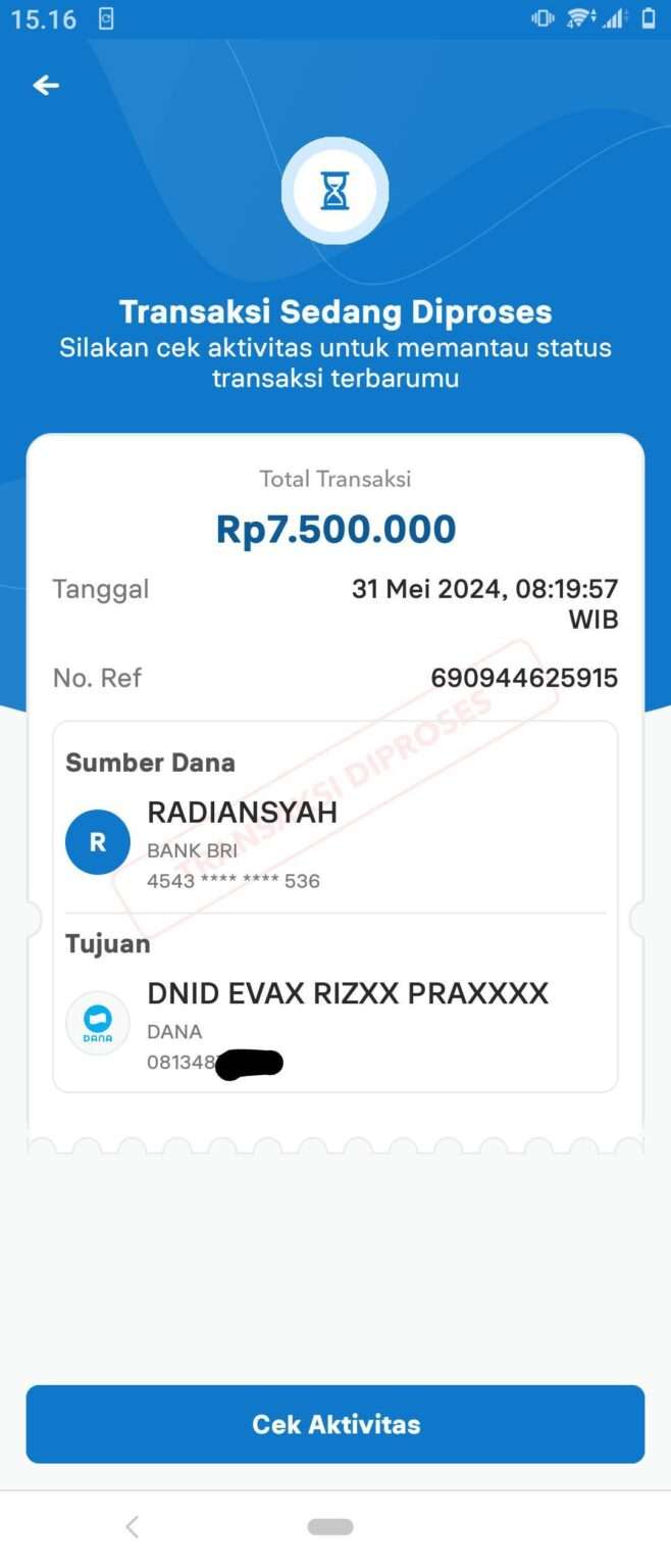 Top Up Saldo DANA dari Bank BRI Gagal tapi Saldo Telah Berkurang di ...