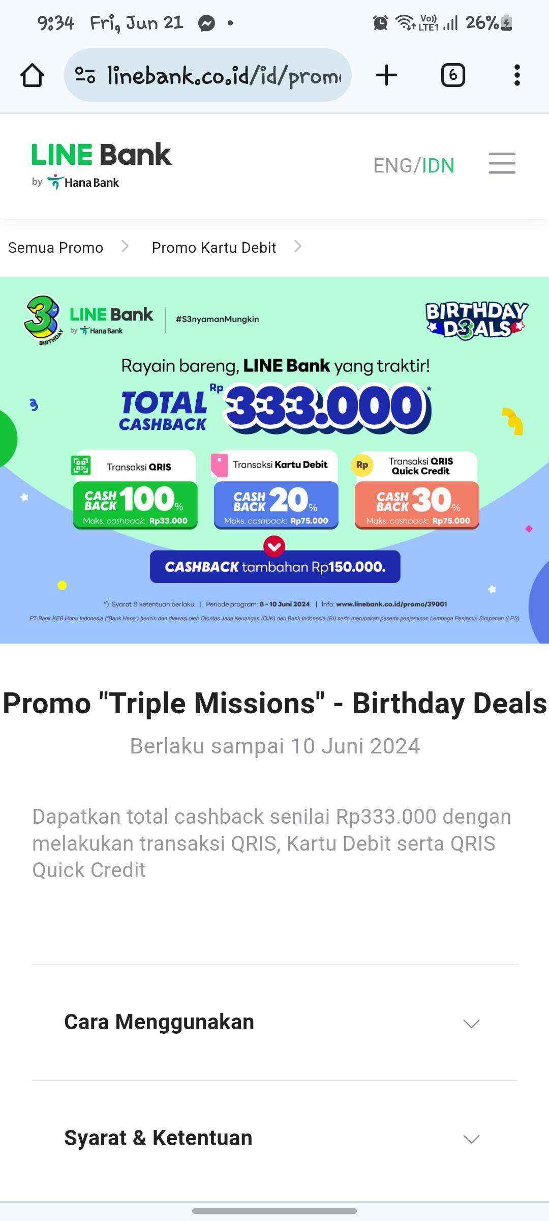 Cashback Line Bank Promo Triple Cashback Tidak Cair