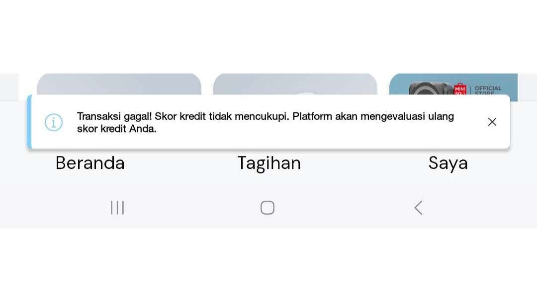 Limit Credinex Tidak Bisa Digunakan, Padahal Tidak Ada Tagihan dan Tidak Pernah Telat