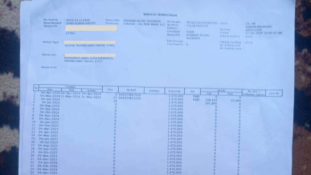 Biaya Eksternal Buka Blokir Angsuran Tertunggak Adira Finance