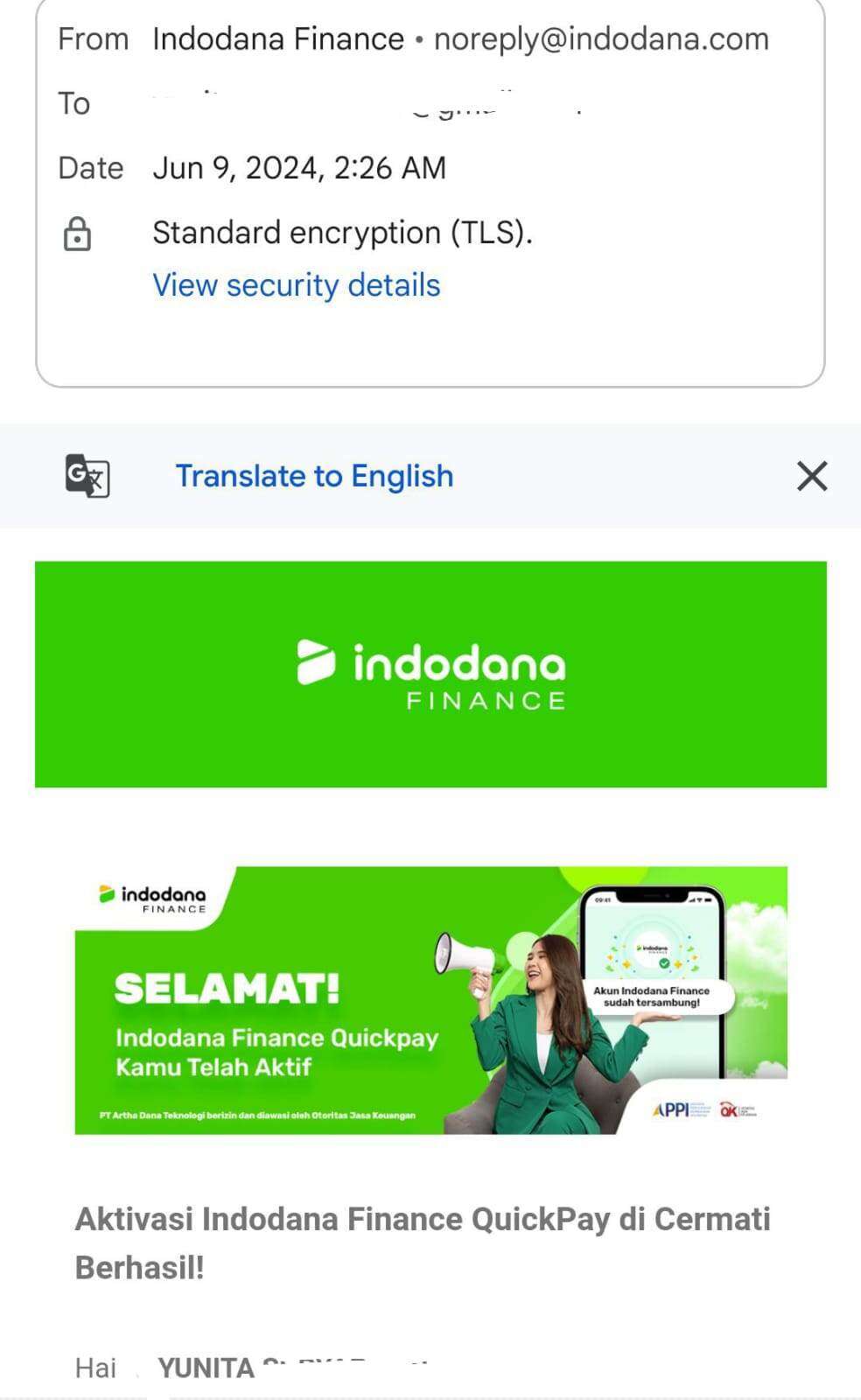 Akun Indodana Saya yang Sudah Di-uninstall Dibobol untuk Transaksi di Cermati