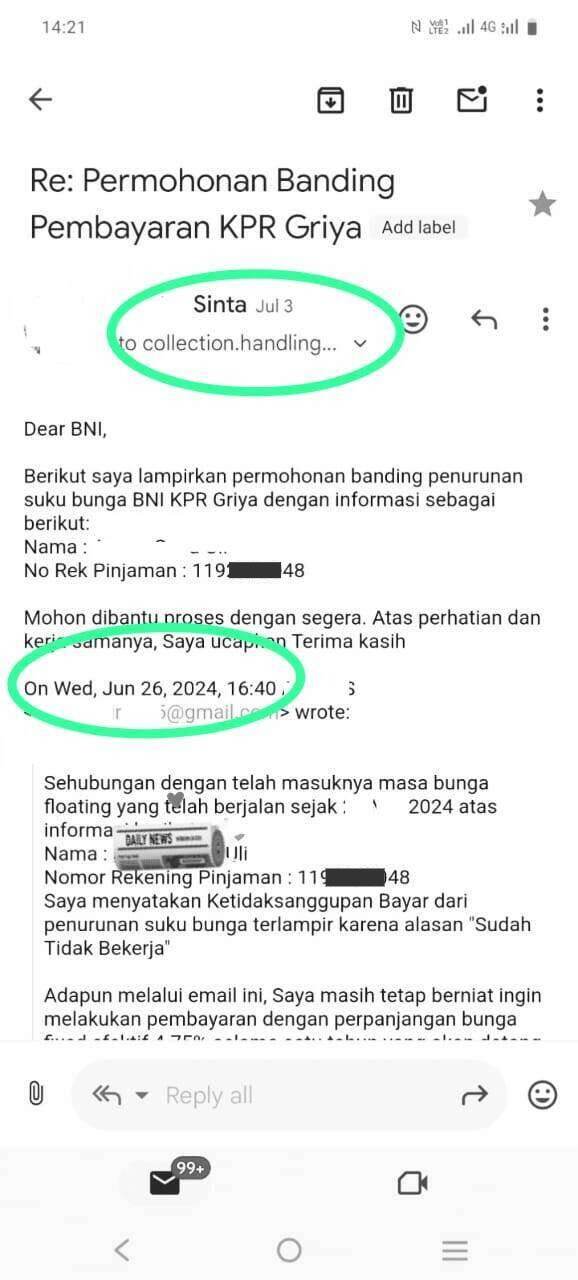 Pelaporan KPR BNI Griya Tidak Diproses Selama Enam Bulan