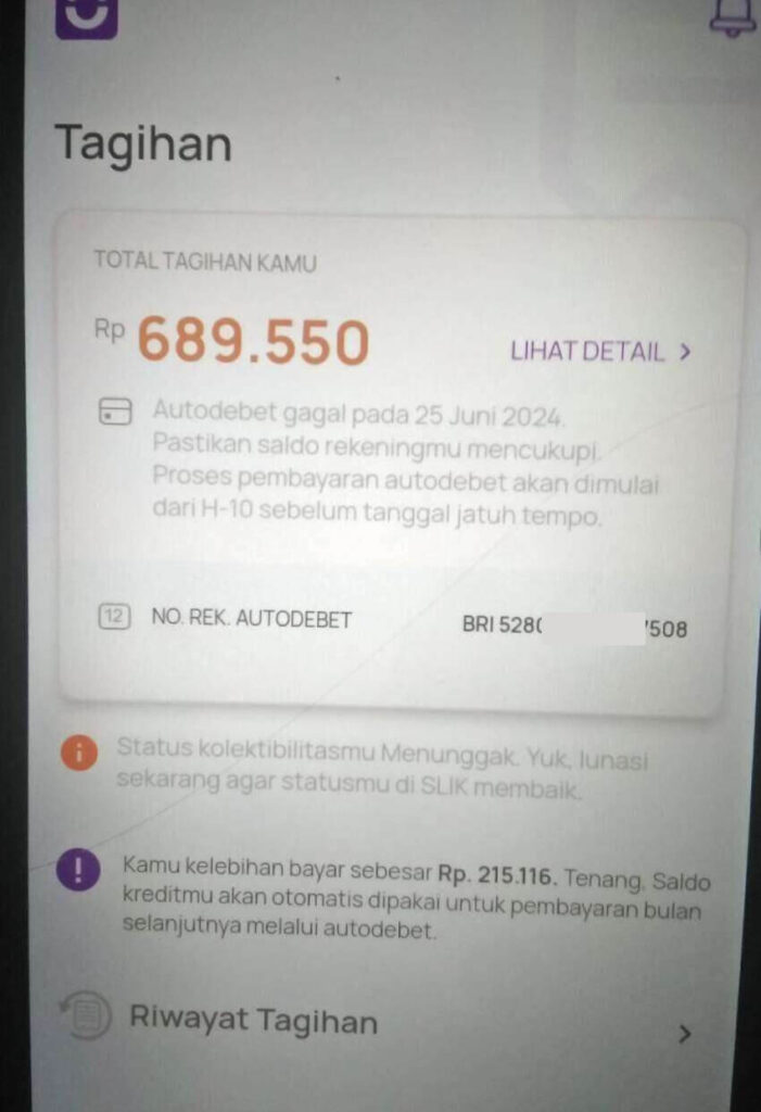 Pembayaran Ceria Sudah Berhasil tapi Tagihan Masih Muncul