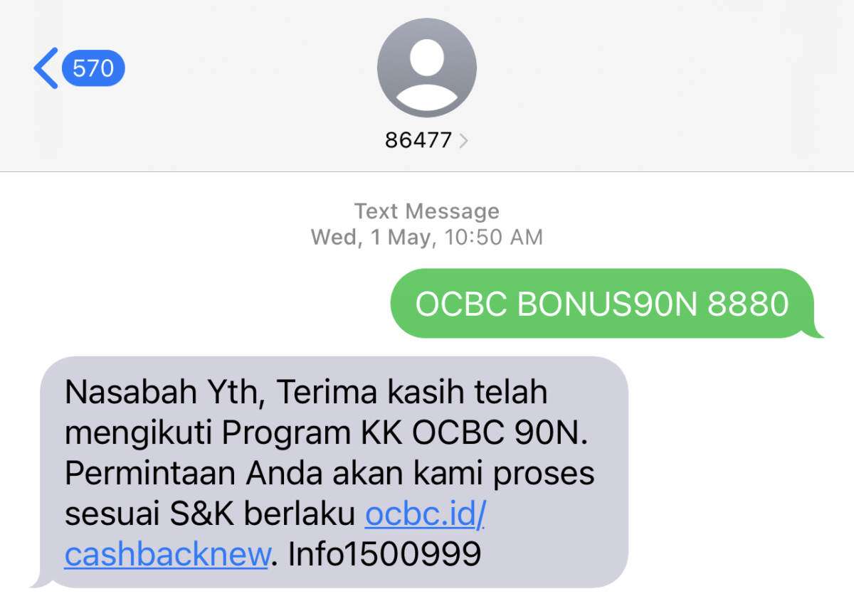 OCBC Tidak Konsisten Memberikan Informasi Tentang Welcome Bonus Kartu Kredit OCBC 90N