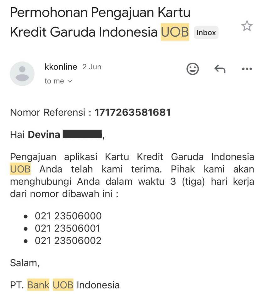 Pengajuan Kartu Kredit UOB Belum Selesai Hingga 2 Bulan