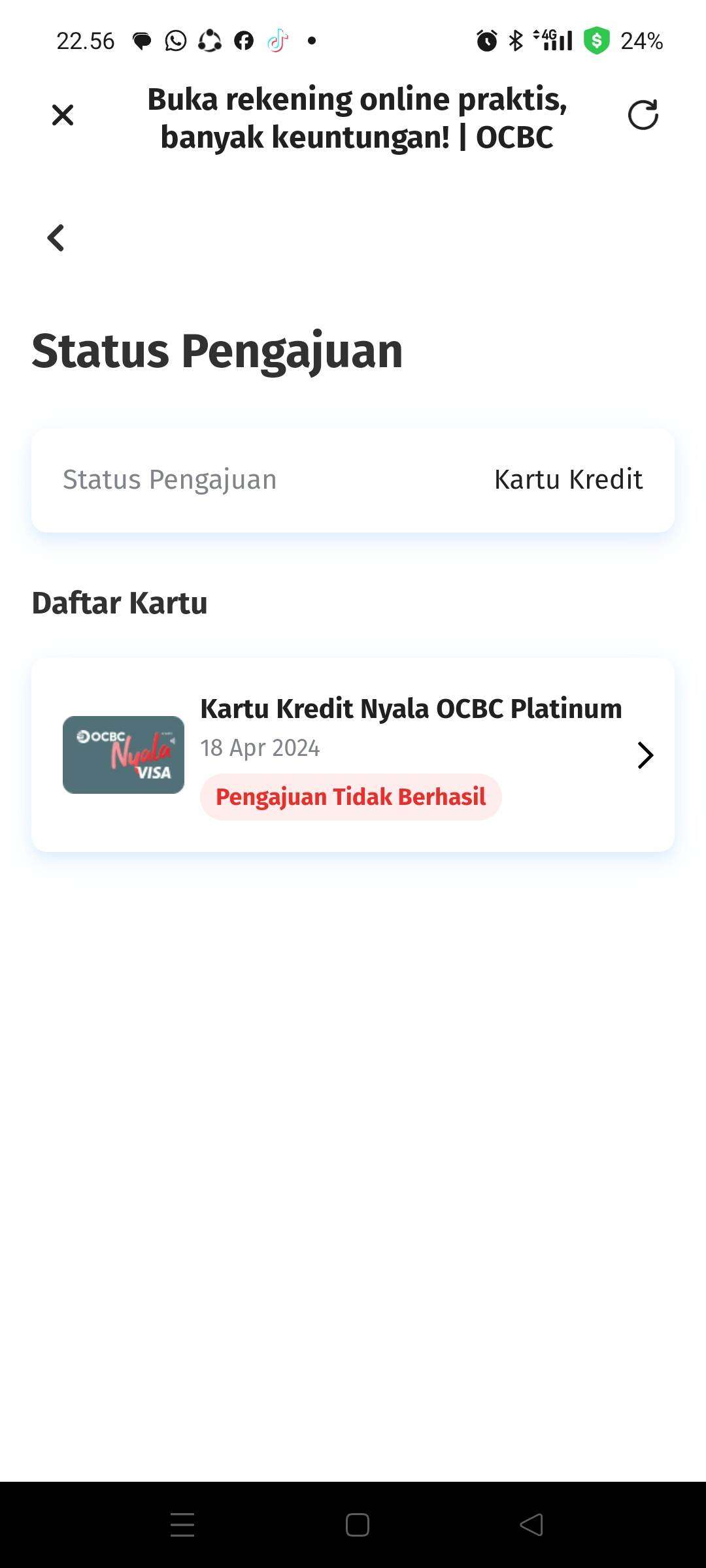 Kecewa dengan Sistem Pengajuan Kartu Kredit OCBC yang Tidak Jelas