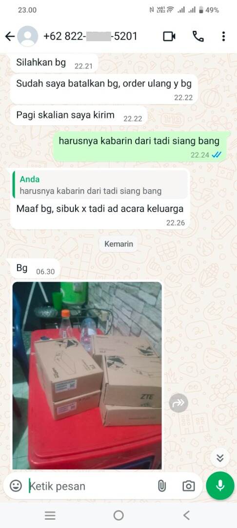 Penipuan Barang COD yang Dikirim Melalui Lion Parcel