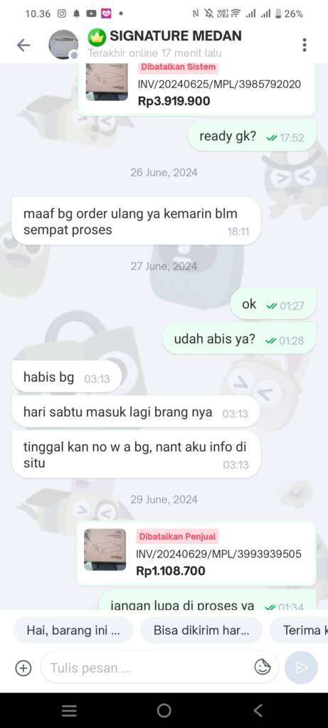 Penipuan Barang COD yang Dikirim Melalui Lion Parcel