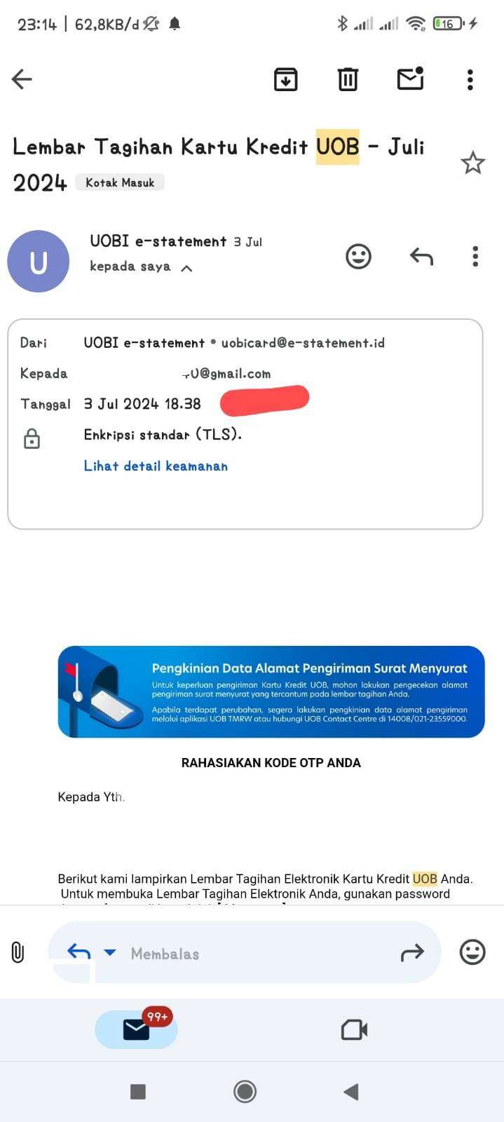 Setelah Mutasi dari Citibank, UOB Mengubah Tanggal Jatuh Tempo Tagihan Sepihak