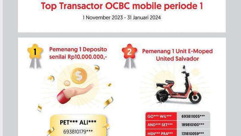Belum Terima Hadiah Program OCBC Top Transactor