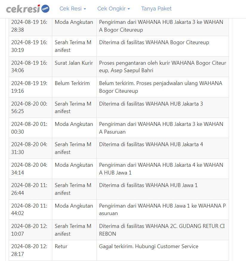 Saya Merasa Dirugikan oleh Kurir Wahana dan Pihak Tokopedia