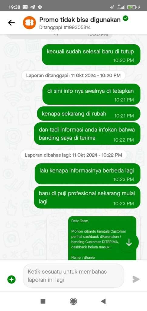 Ketidakprofesionalan CS Go-Jek/GoPay Part 2