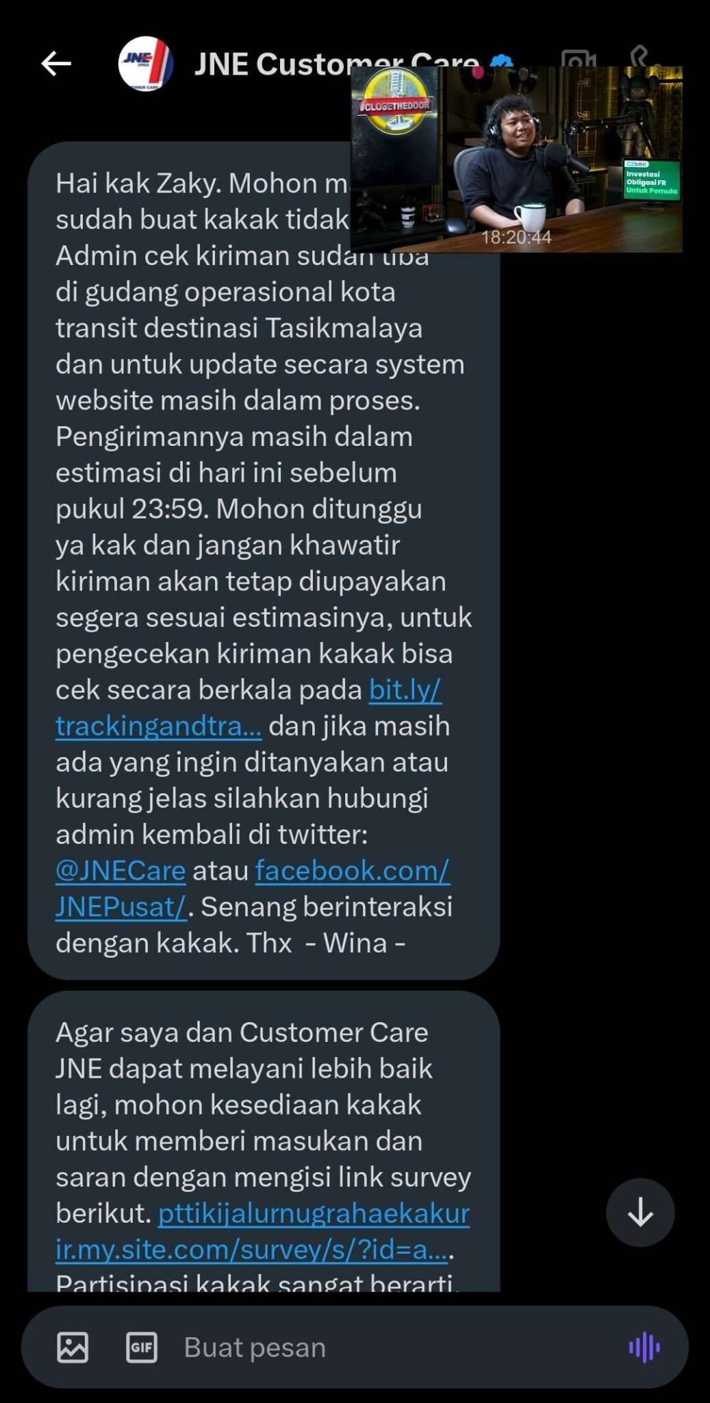 Layanan JNE YES Sama Saja dengan JNE Regular