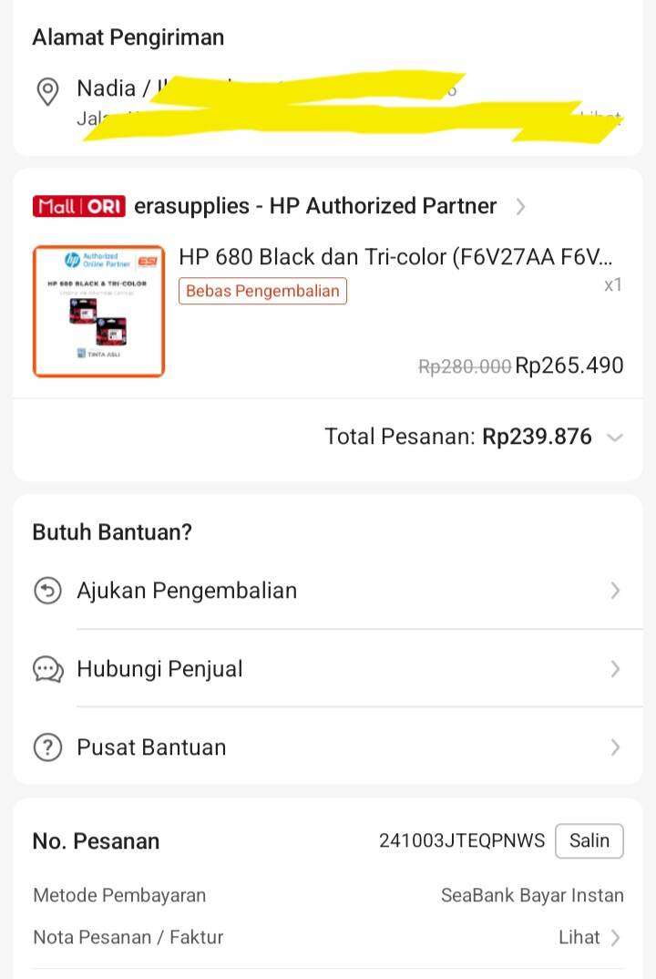 Cartridge Printer HP dari Official Partner di Shopee Tidak Terdeteksi ...