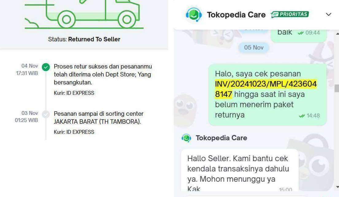 Paket Retur IDExpress Tidak Dikembalikan, Tokopedia Lepas Tanggung Jawab