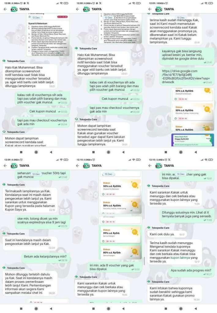 Kecewa dengan Customer Service Tokopedia