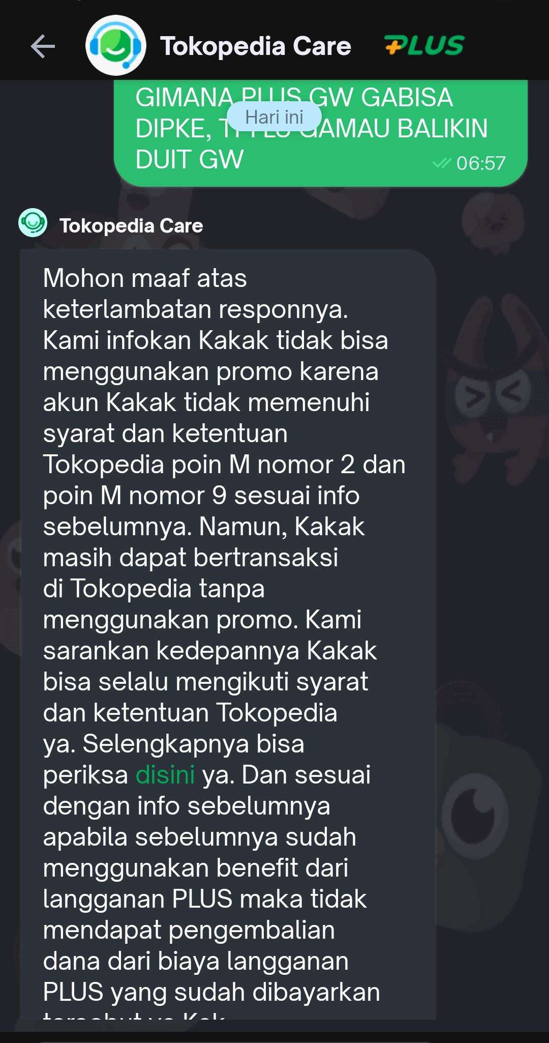 Langganan PLUS Tokopedia, Tapi Tidak Diberikan Benefit PLUS Sesuai dengan Deskripsi Langganan ...