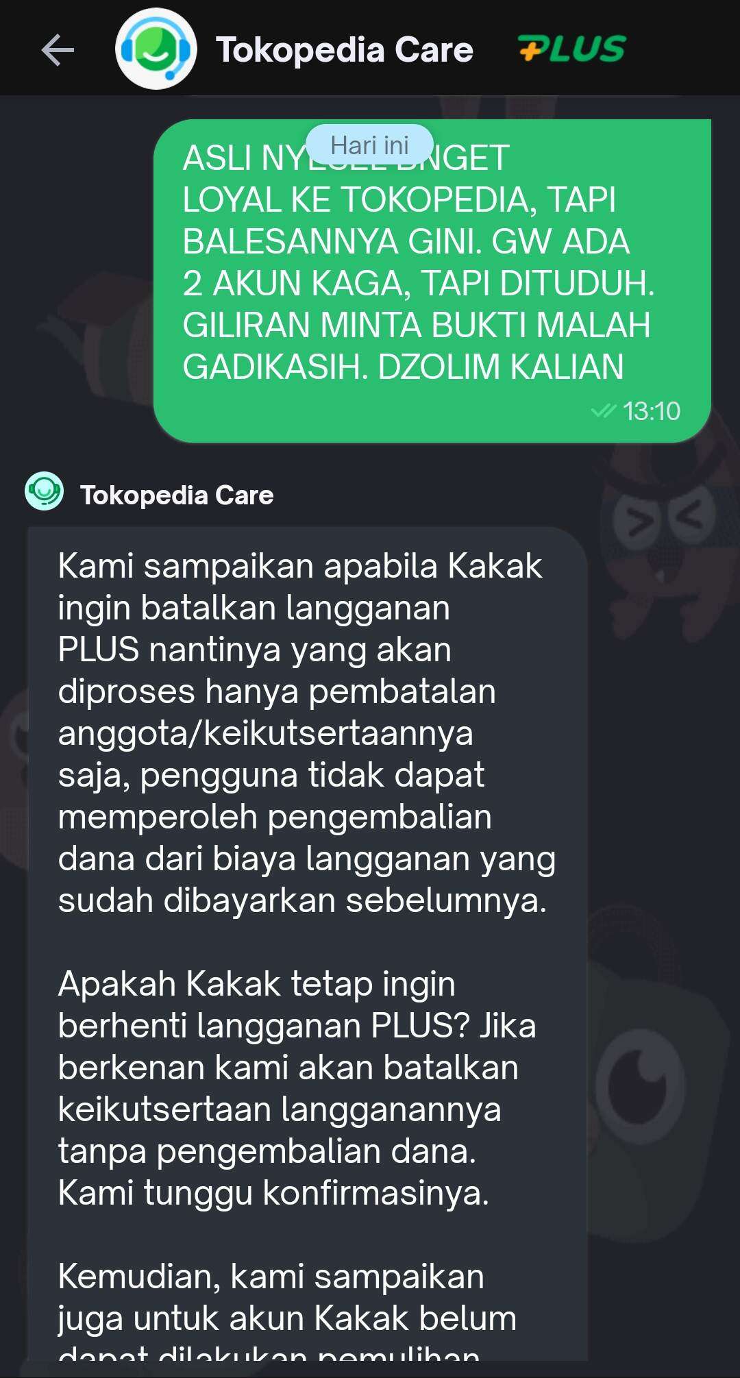 Langganan PLUS Tokopedia, Tapi Tidak Diberikan Benefit PLUS Sesuai dengan Deskripsi Langganan ...