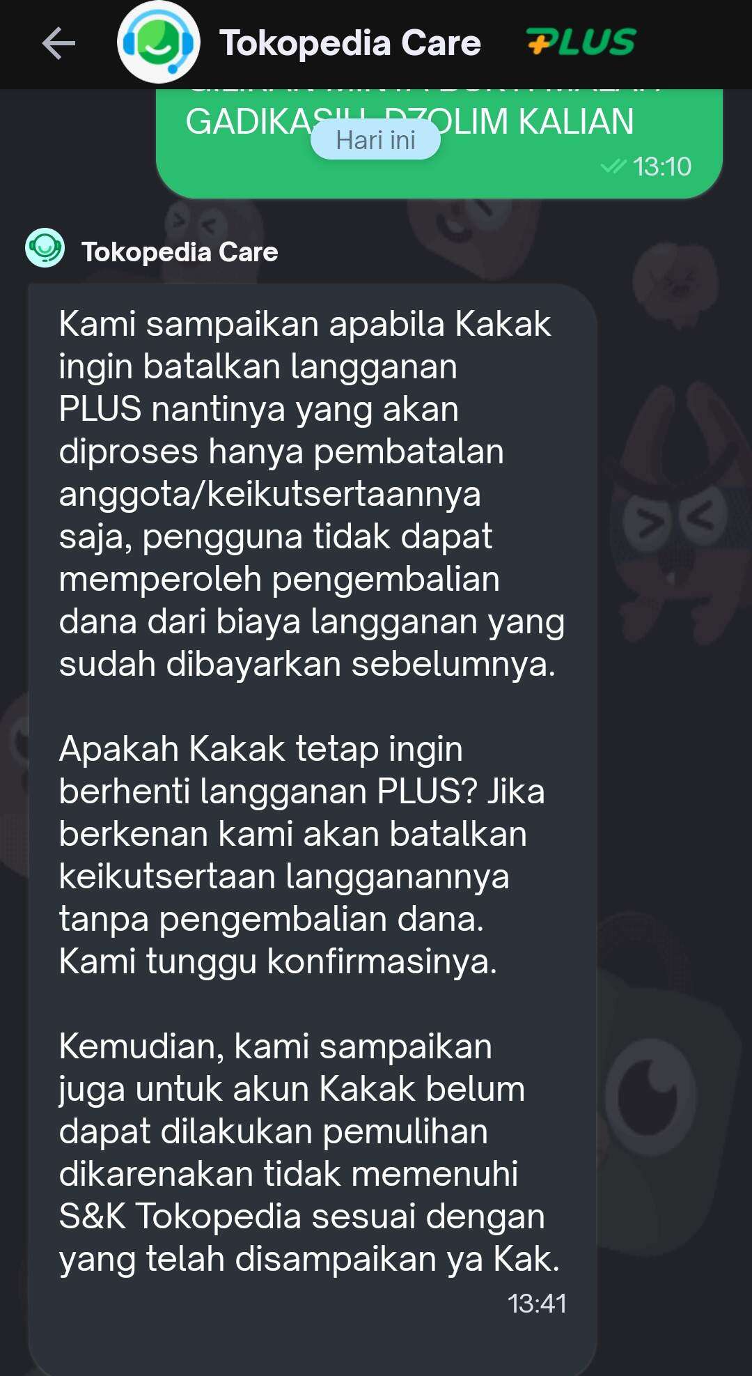 Langganan PLUS Tokopedia, Tapi Tidak Diberikan Benefit PLUS Sesuai dengan Deskripsi Langganan ...
