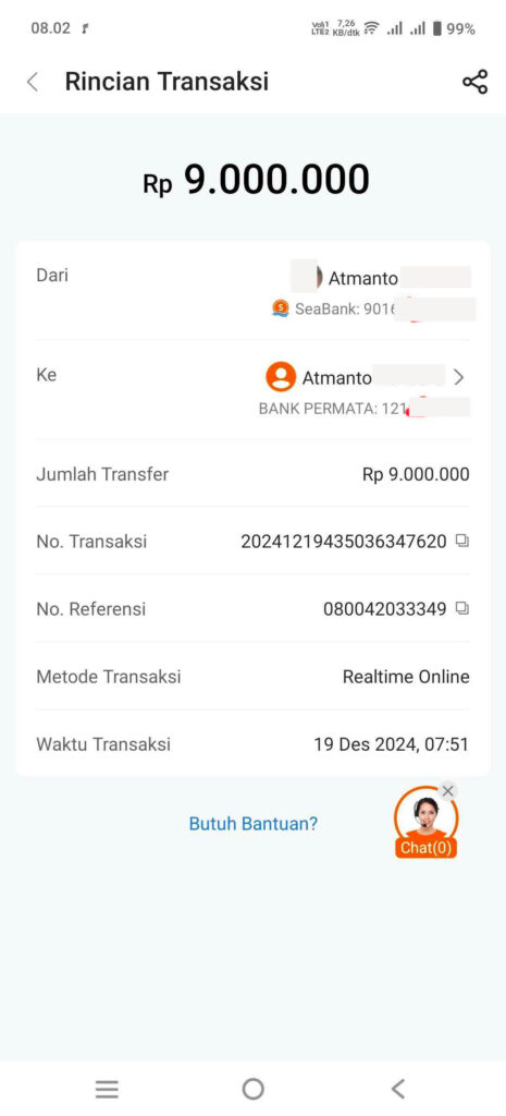 Masalah Transfer dari SeaBank ke Permata Bank Milik Sendiri Belum Masuk ...