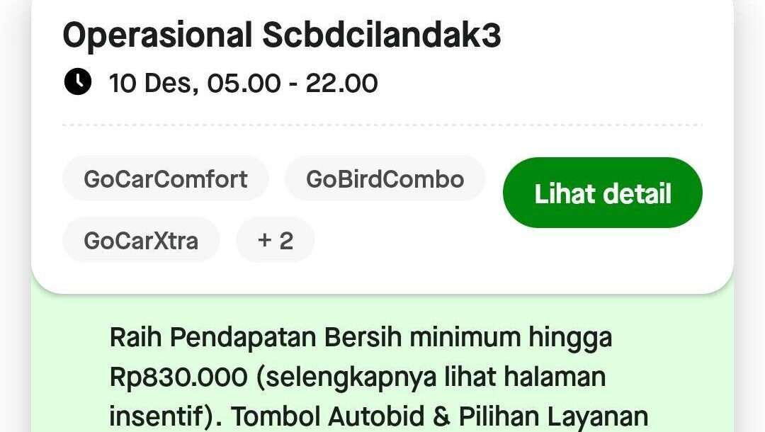 Pemaksaan Mitra Gocar untuk Program Area Ramai, Jadwal Operasional Permanen