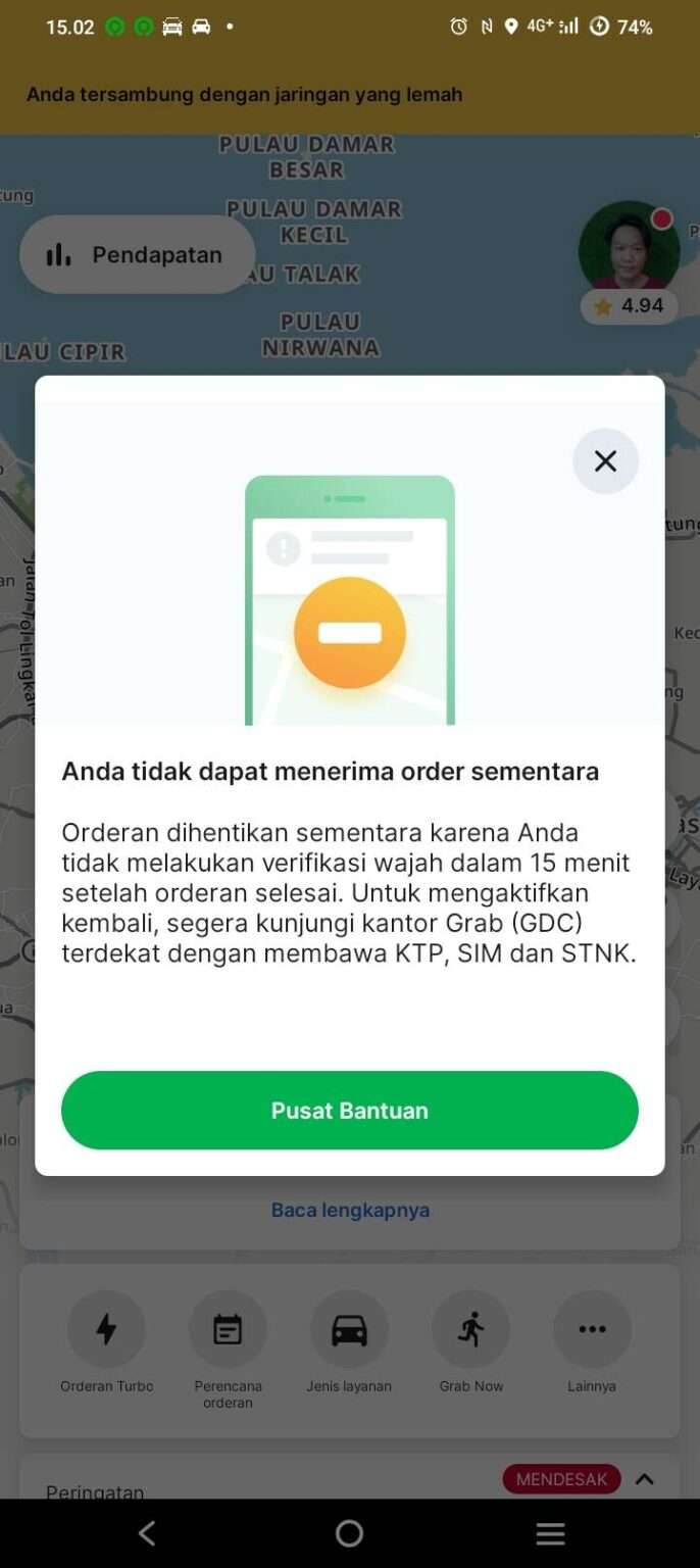 Akun Grab Driver Dinyatakan Putus Mitra tapi Tampilan di Aplikasi Masih ...