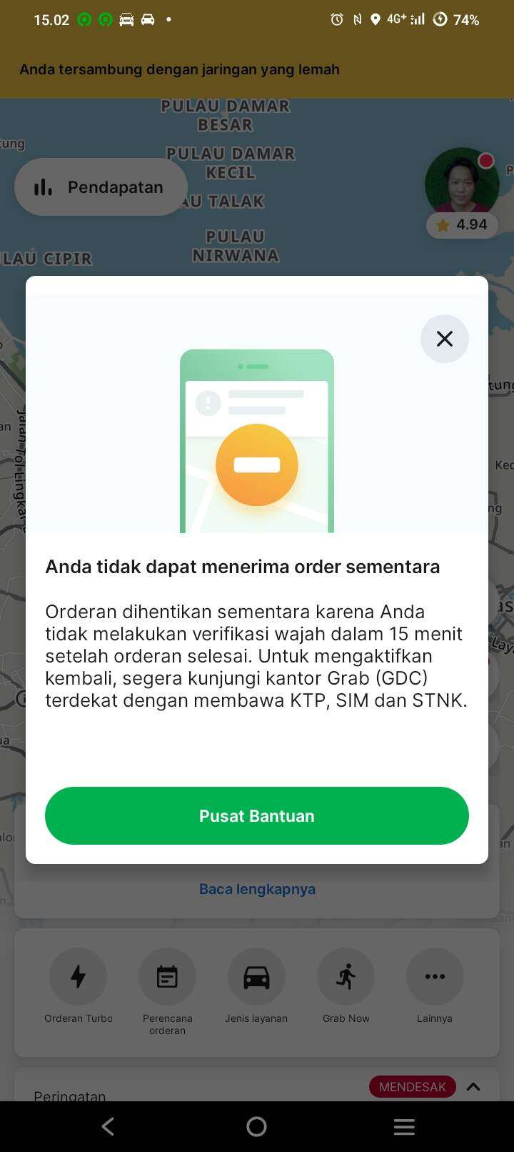 Akun Grab Driver Dinyatakan Putus Mitra tapi Tampilan di Aplikasi Masih ...