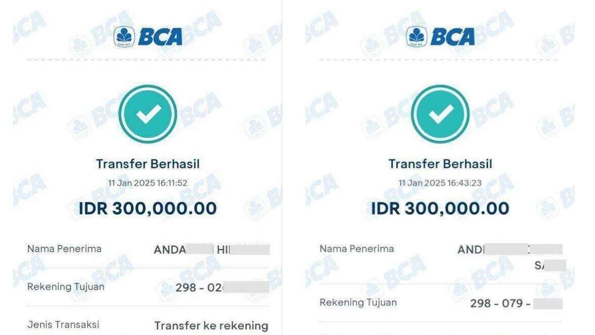 Mohon Mediasi Salah Transfer ke Rekening BCA