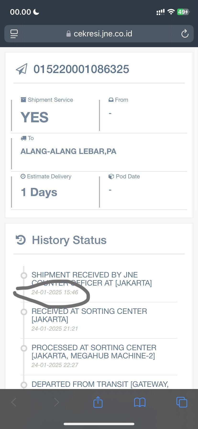 Paket Menggunakan JNE YES, tapi Pengiriman Lebih dari 2 Hari dan Sampai ...
