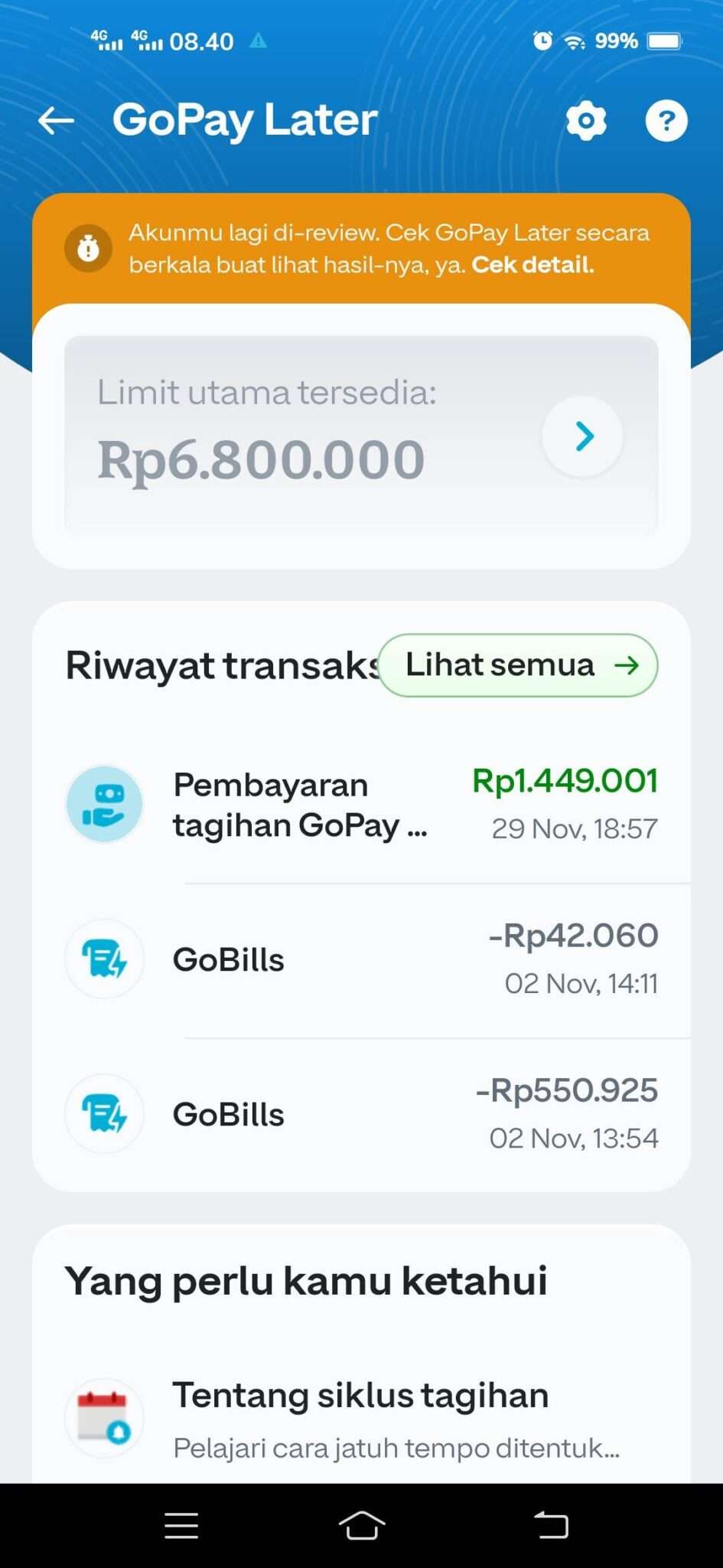 Akun GoPay Later Diblokir Sudah 2 Bulan Lebih