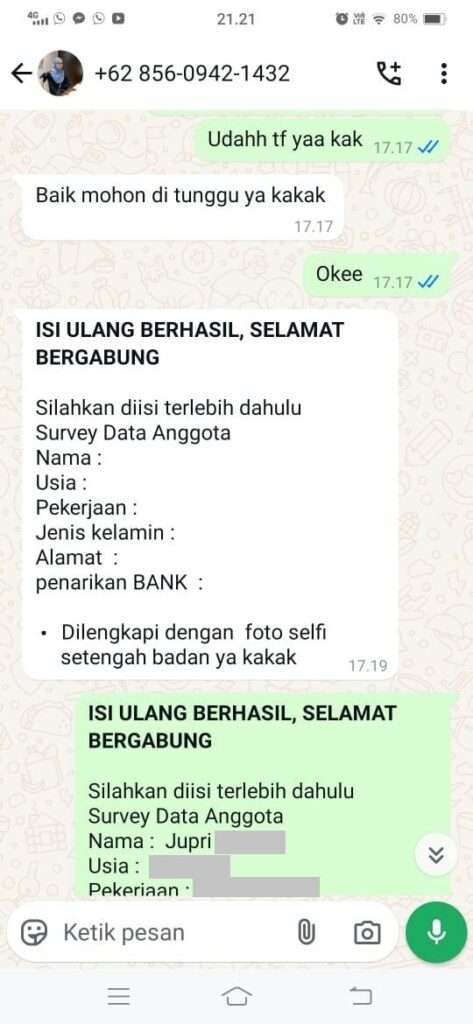Permohonan Pemblokiran Rekening Bank yang Disalahgunakan untuk Penipuan Online