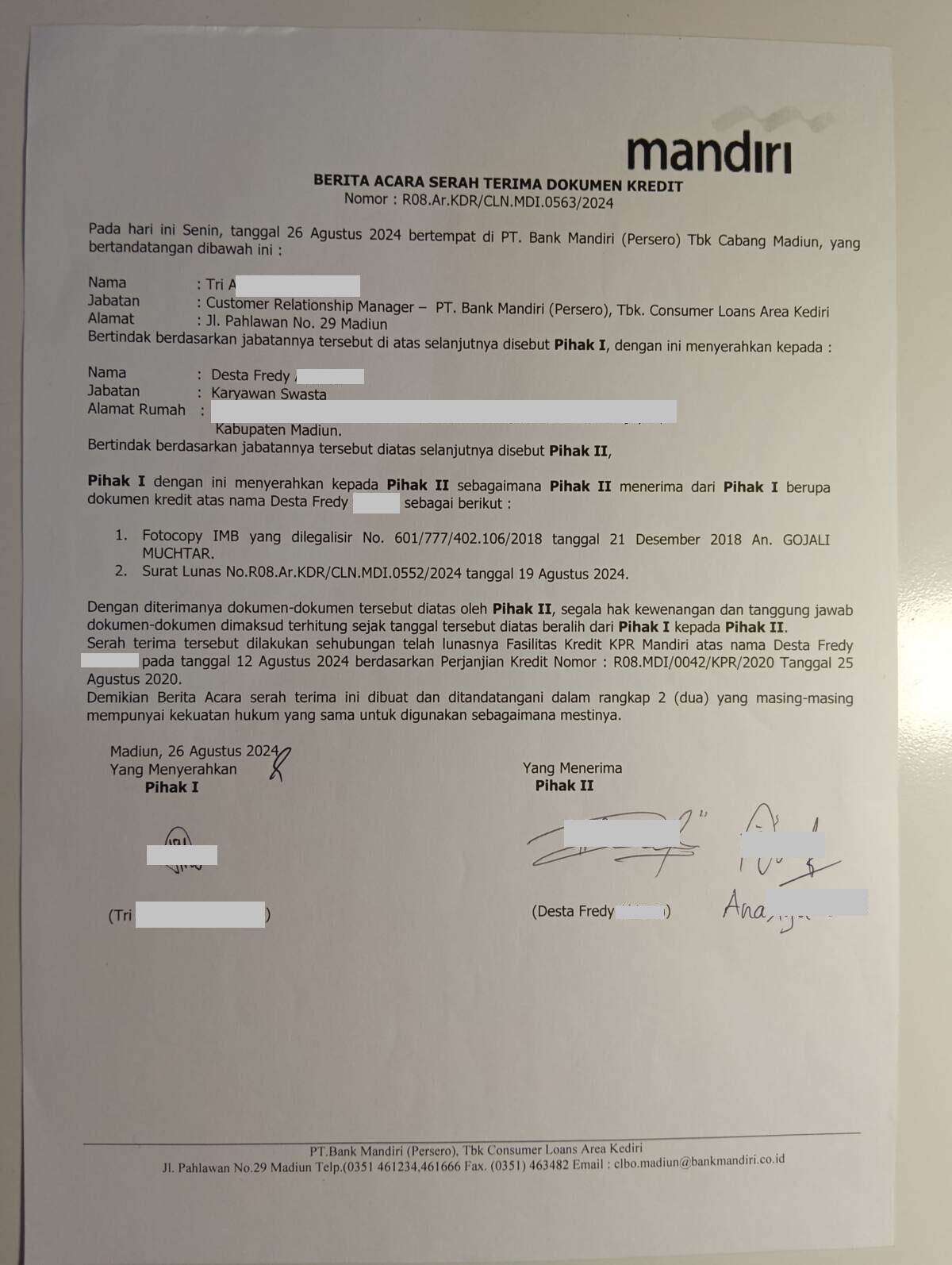 Kredit KPR di Bank Mandiri Lunas, tapi Sudah Hampir 6 Bulan Sertifikat ...