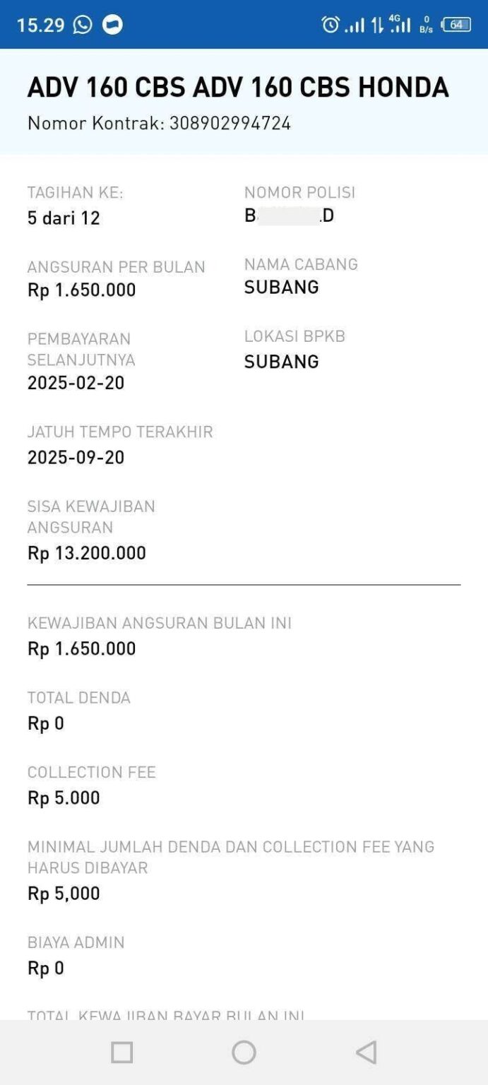 Pencairan Dana Pinjaman Dipotong oleh Karyawan Leasing, Sebagai Deposit ...