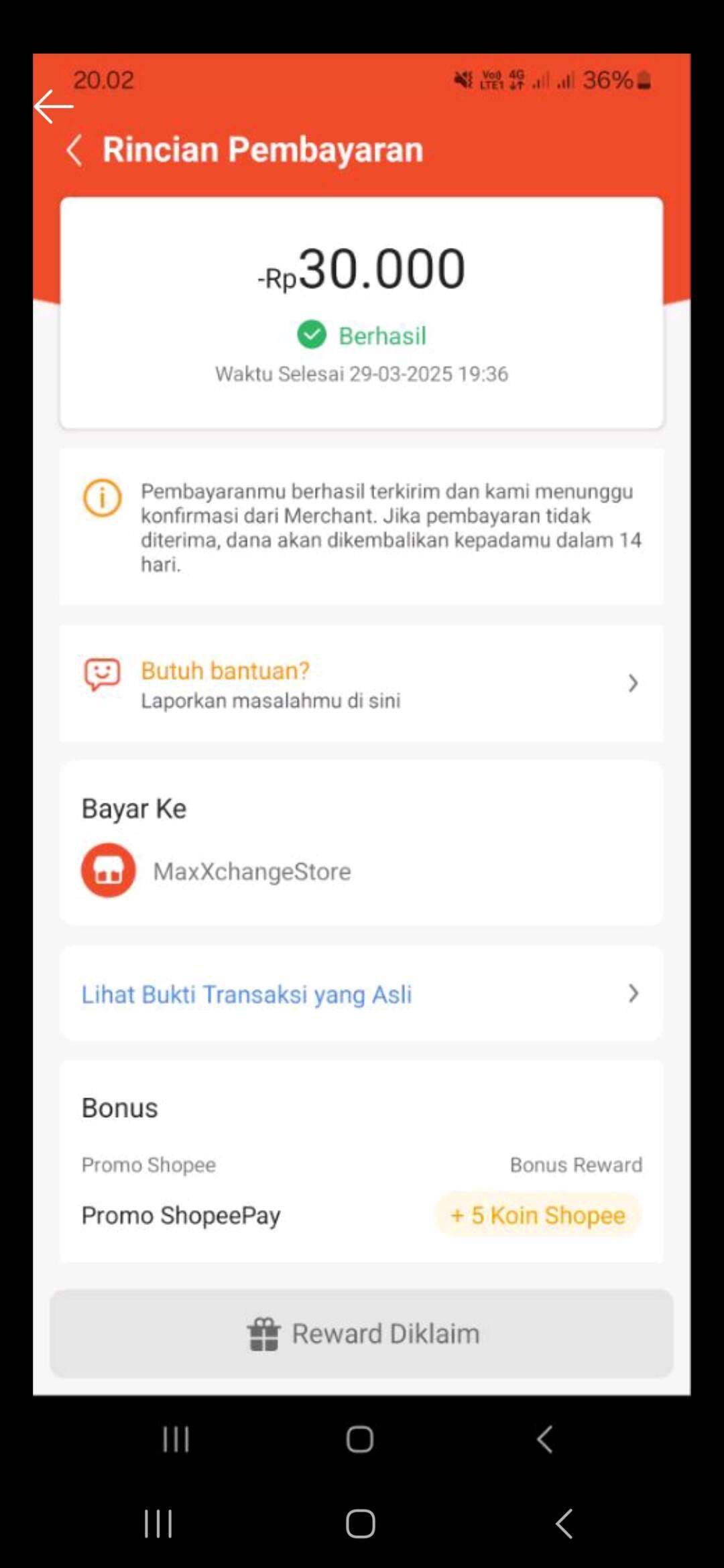 Transaksi QRIS ShopeePay Berhasil, tapi Tidak Masuk ke Tujuan