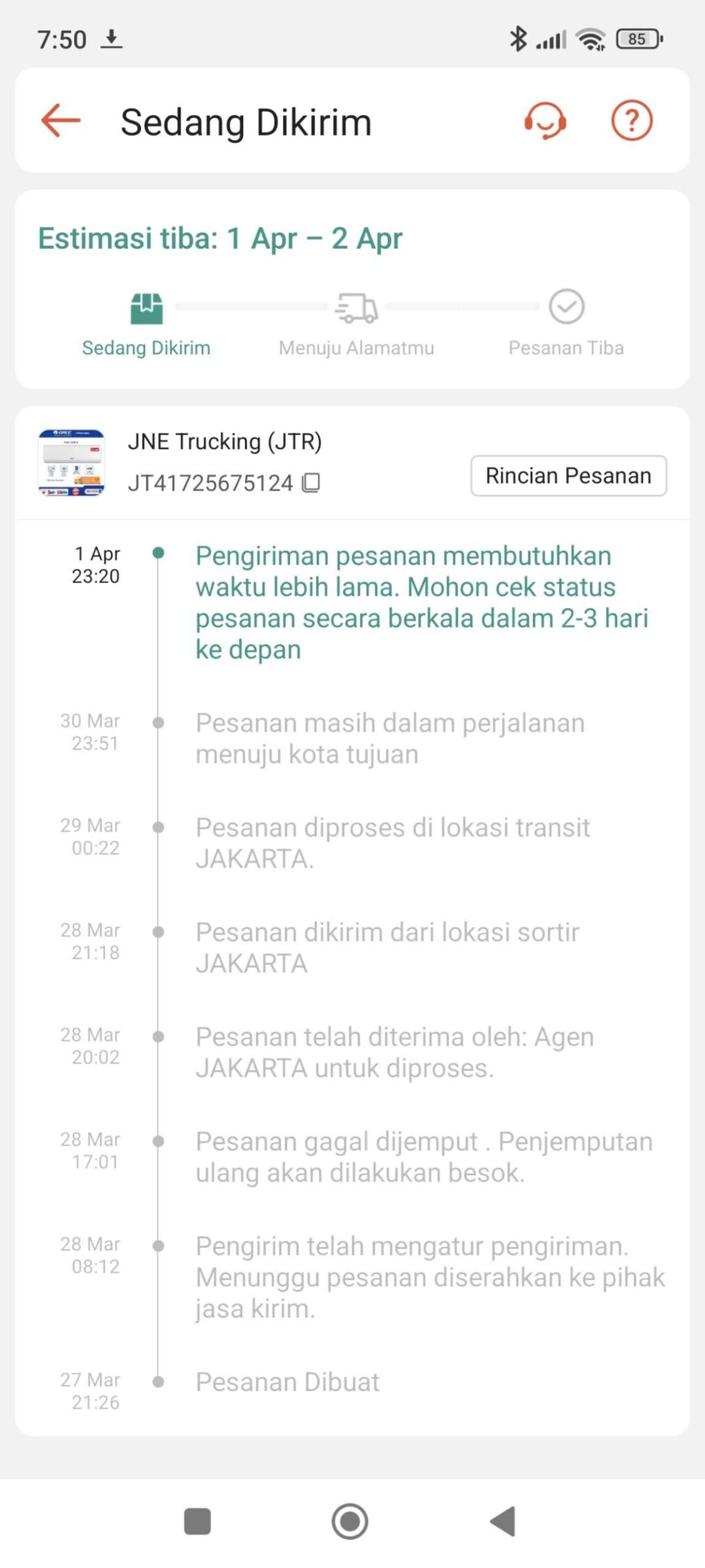 Jasa Pengiriman JNE Lambat