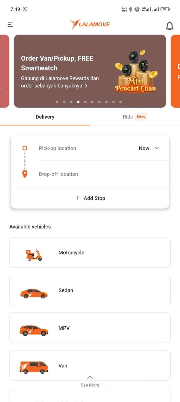 Aplikasi Lalamove Customer Tidak Bisa Tarik Saldo yang Tidak Terpakai
