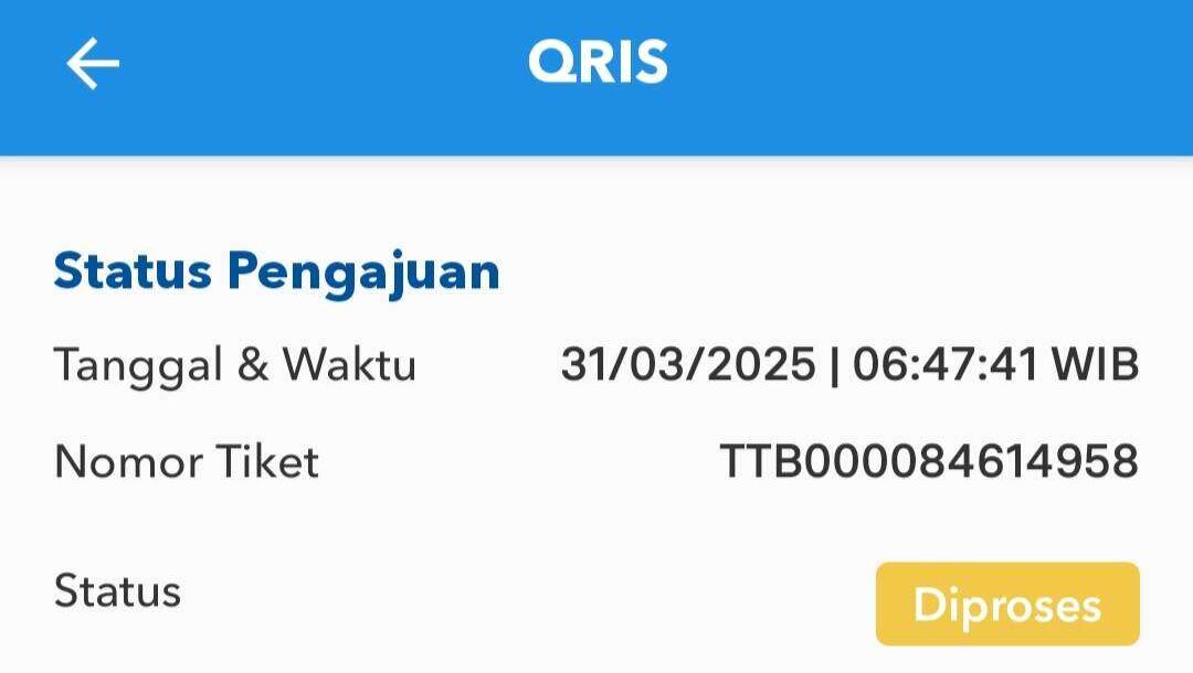 Transaksi QRIS BRImo dengan Status Proses tapi Saldo Terpotong