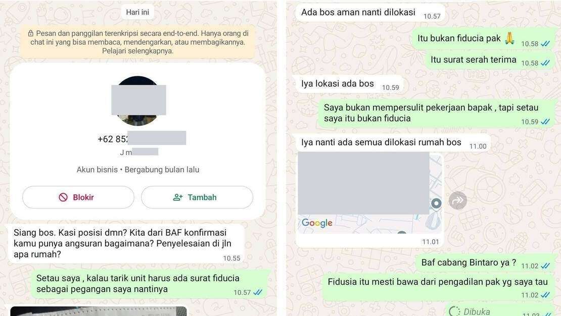 Penagihan dari Pihak Leasing BAF