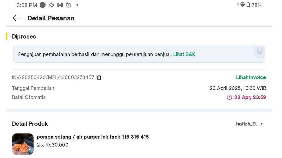 Pesanan di Tokopedia Tidak Diproses tapi Pembatalan Dipersulit