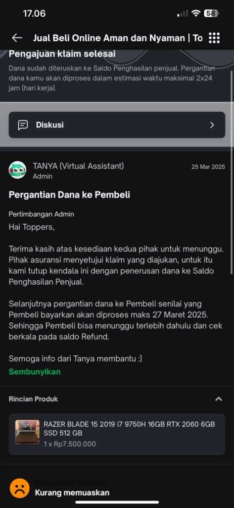 Dirugikan 7,7 Juta Rupiah, Belanja di Tokopedia Sudah Tidak Aman Lagi?