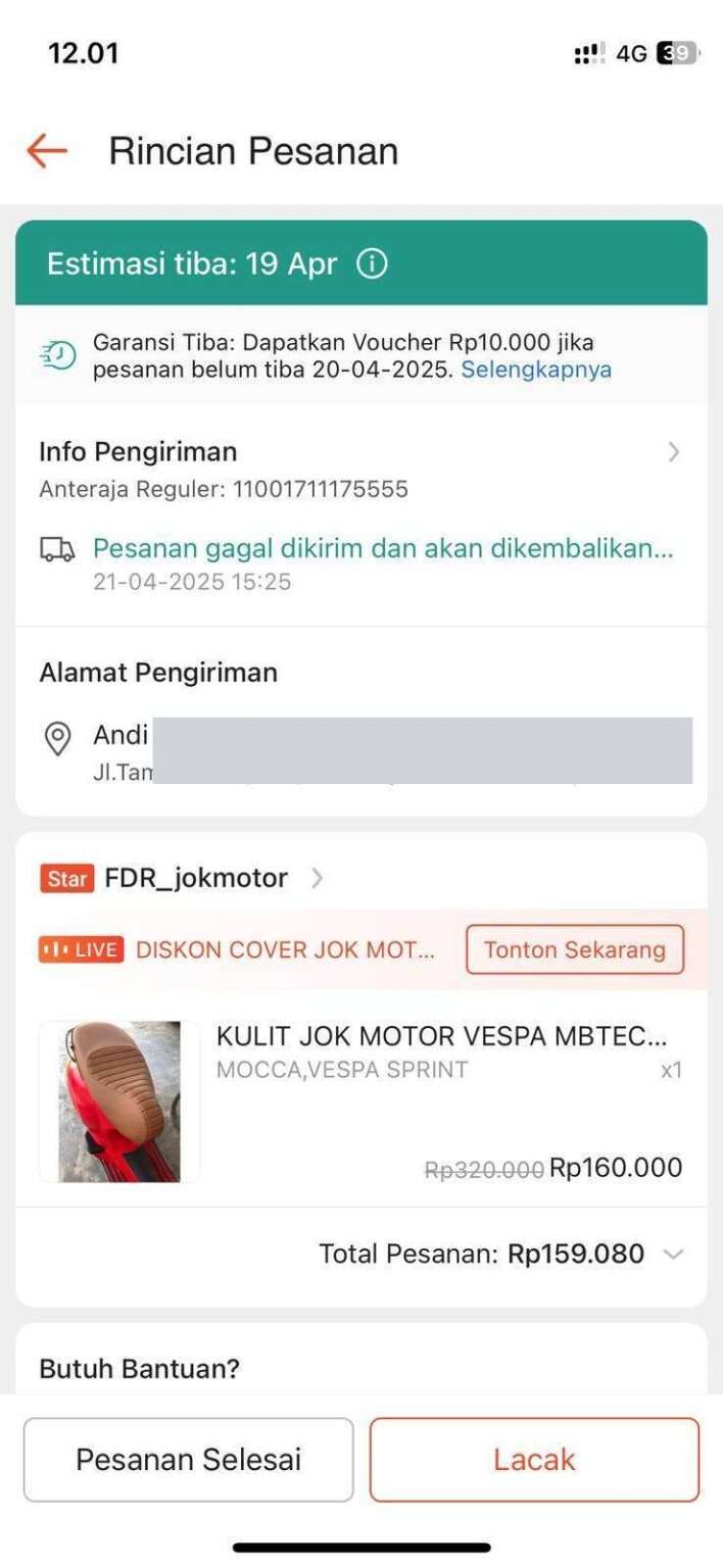 Penipuan Paket COD Pembelian dari Shopee dan Kebocoran Data