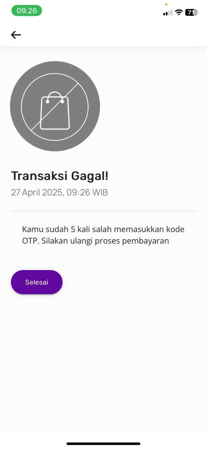 Tidak Menerima Notifikasi SMS "BRI NOTIF" Saat Menggunakan BRI Ceria
