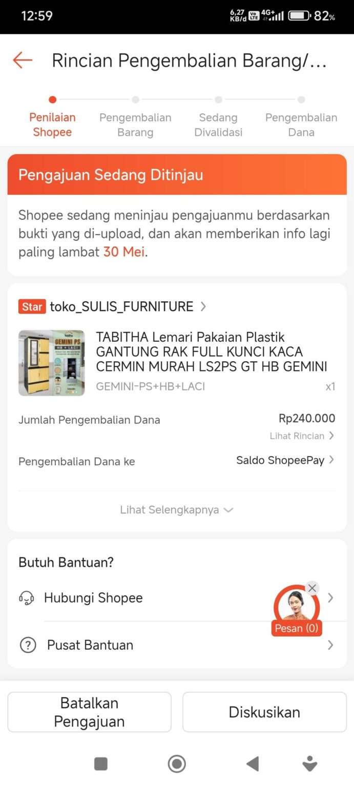 Shopee Tidak Profesional dalam Hal Pengembalian Barang dan Dana