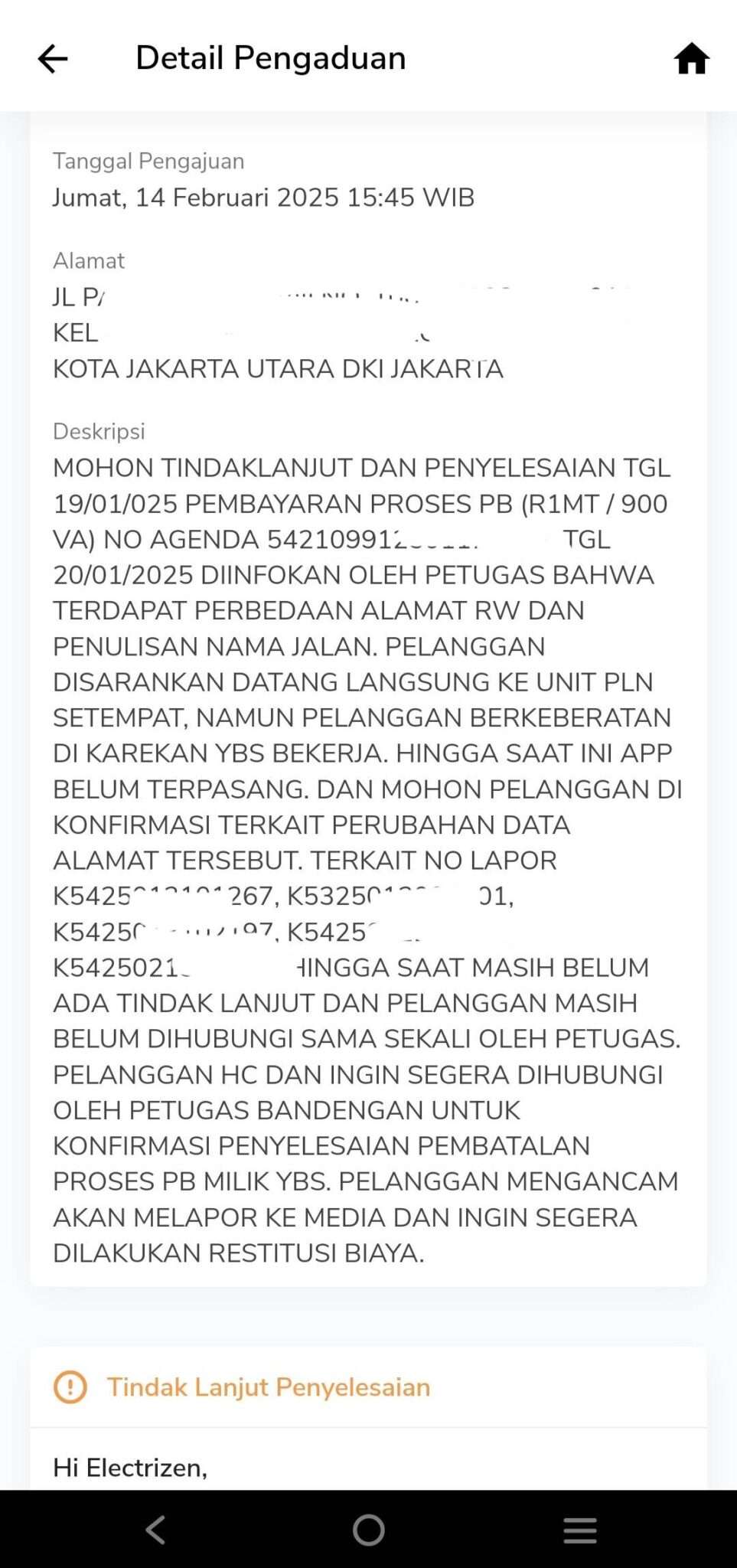 Pelayanan PLN Tidak Profesional dan Transparan