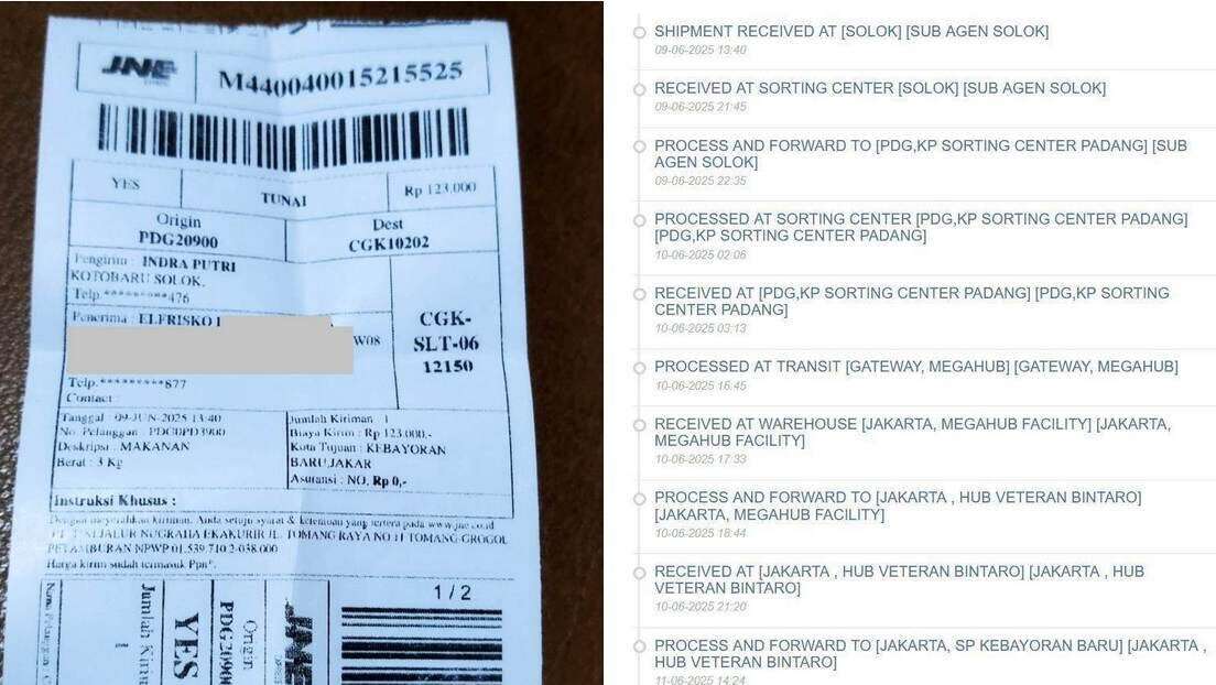 Paket Menggunakan JNE YES, Tapi Pengiriman Lebih dari 2 Hari dan Baru ...